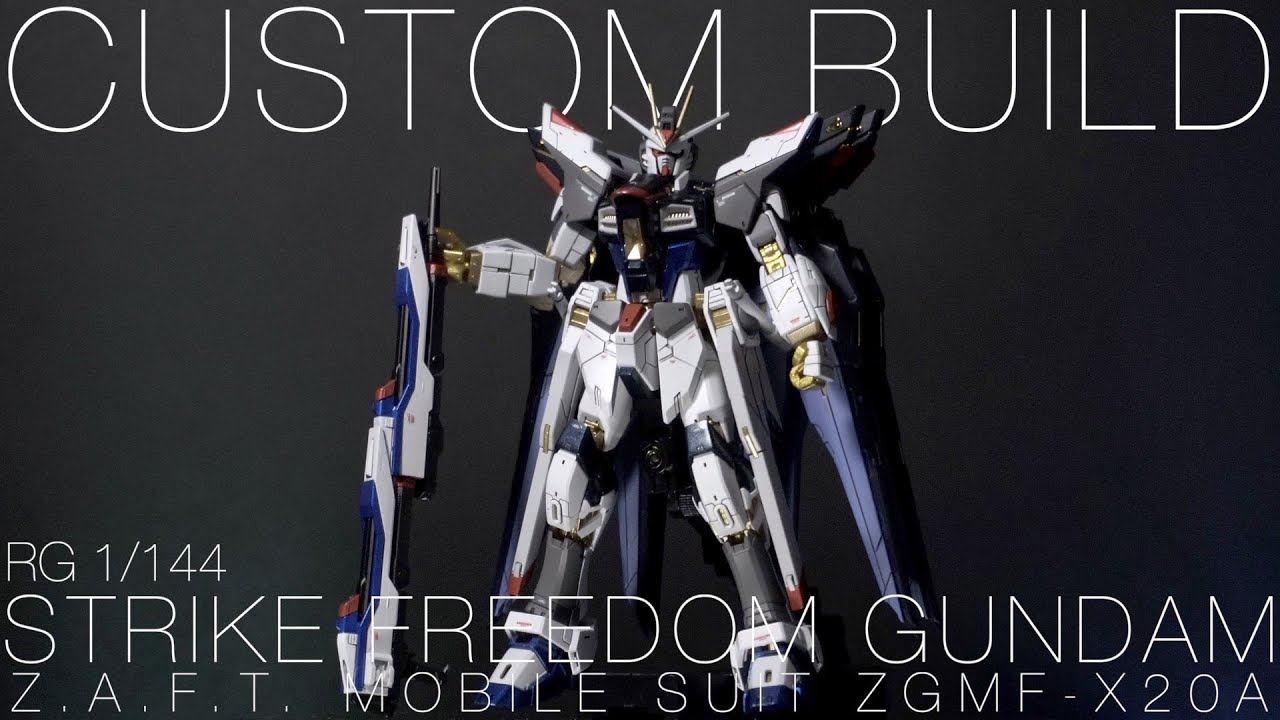 【CUSTOM BUILD】RG STRIKE FREEDOM GUNDAM | ASMR |【全塗装】 - YouTube