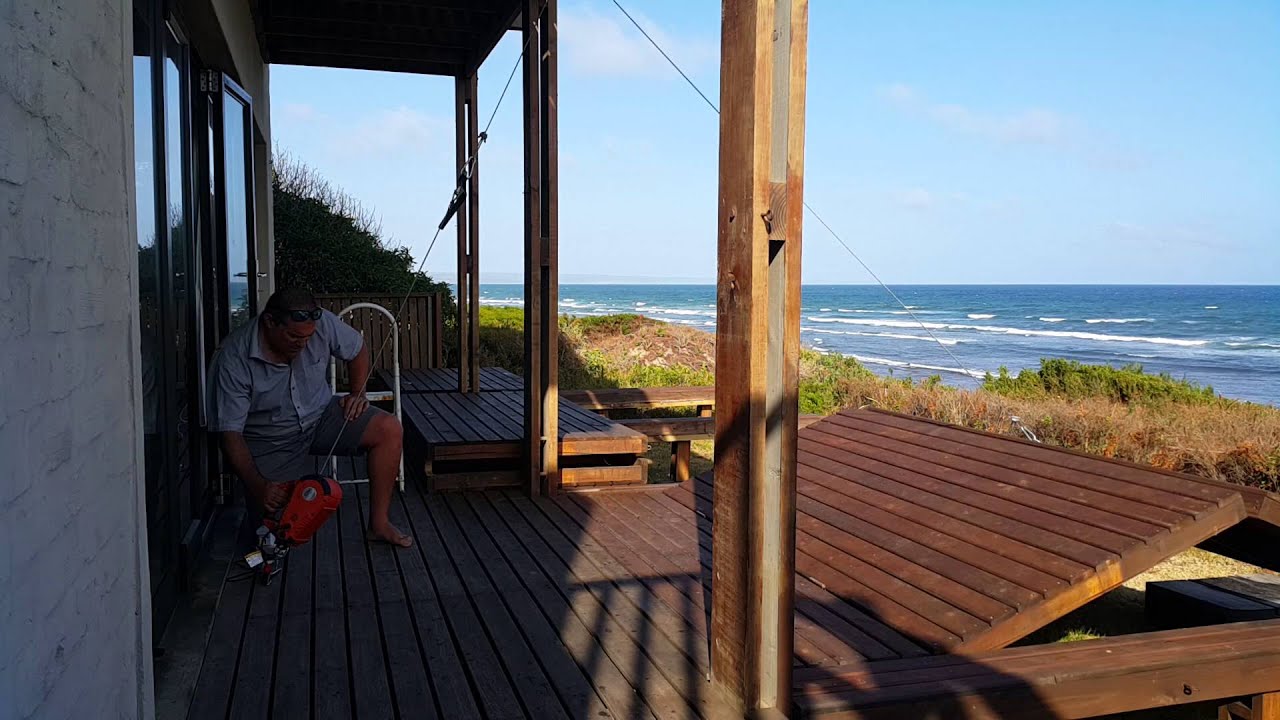 Raising our folding deck - YouTube