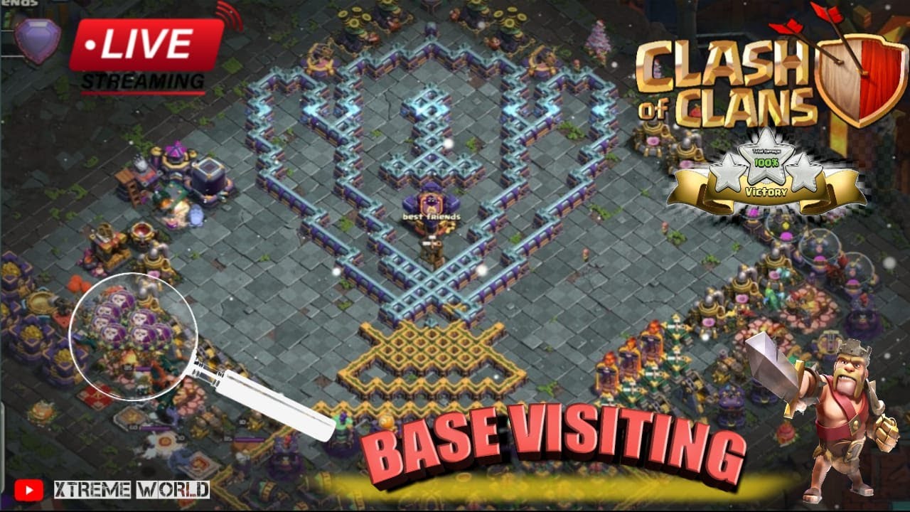 Coc Live | Base Visit And Featured Your Base In Our Live Stream | JAI ...