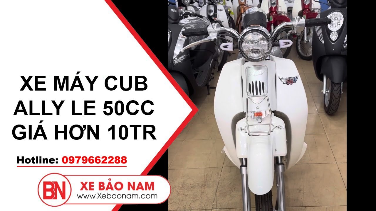 Xe Máy Cub Ally LE 50cc màu trắng giá hơn 10 triệu ️ Thiết kế độc lạ ...