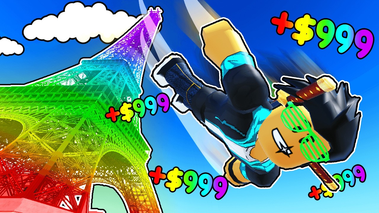 I Made TRILLIONS In Roblox Climb and Jump Tower... - YouTube