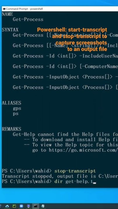 Powershell:start-transcript and stop-transcript - YouTube