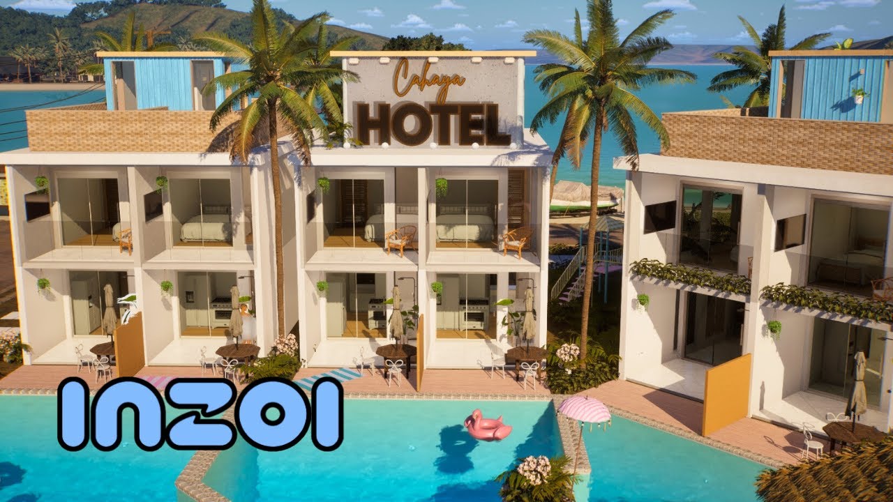🏝️ inZoi Cahaya Hotel Speed Build | Modern Homes with Pools | InZoi ...