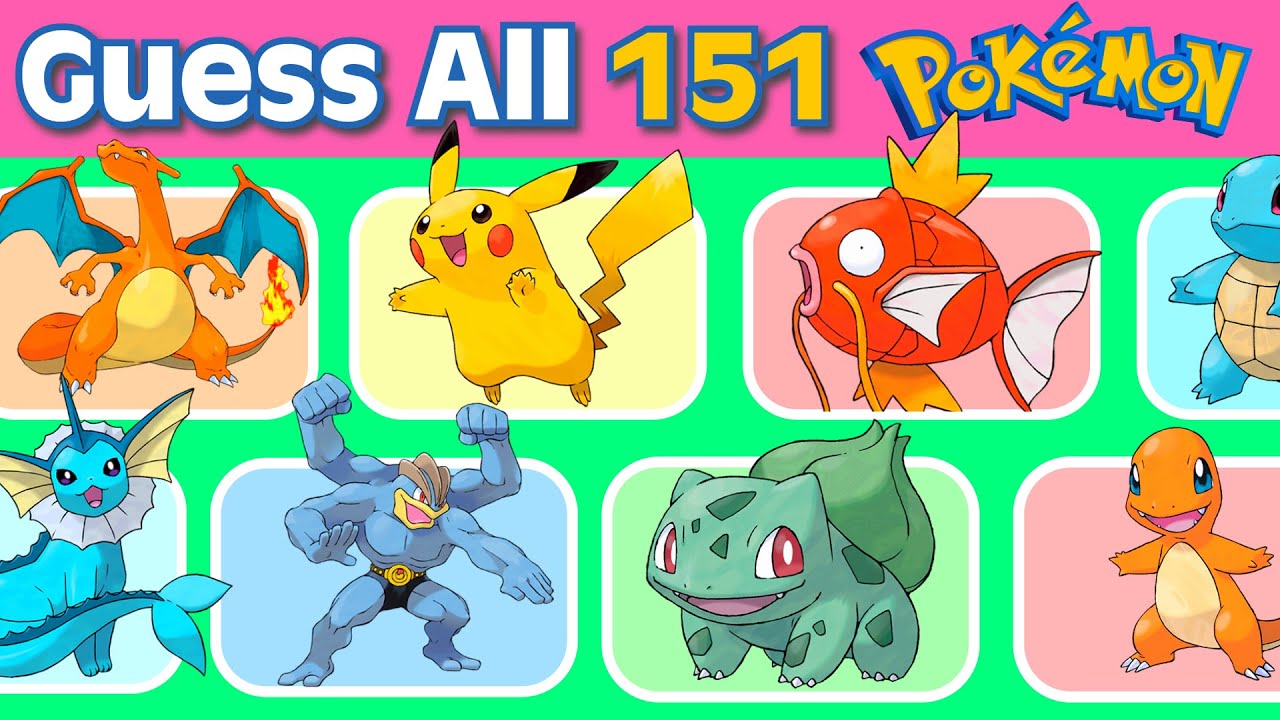 Who's That Pokemon ? | Guess All 151 Pokèmons ( Gen 1) - YouTube