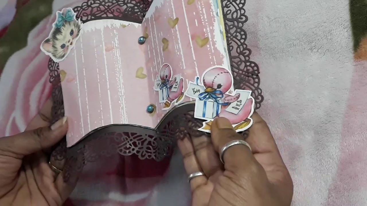 Handmade Booklet frame made using Heartfelt Creation's die - YouTube