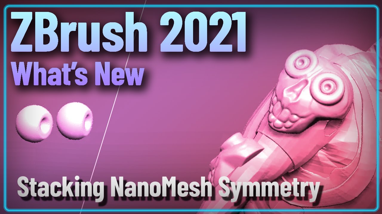 053 ZBrush 2021 Instances - Stacking NanoMesh Axis Symmetry Meshes - YouTube