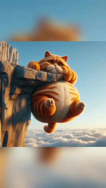 The eagle saved the cat from falling from the mountain #cat #trending # ...