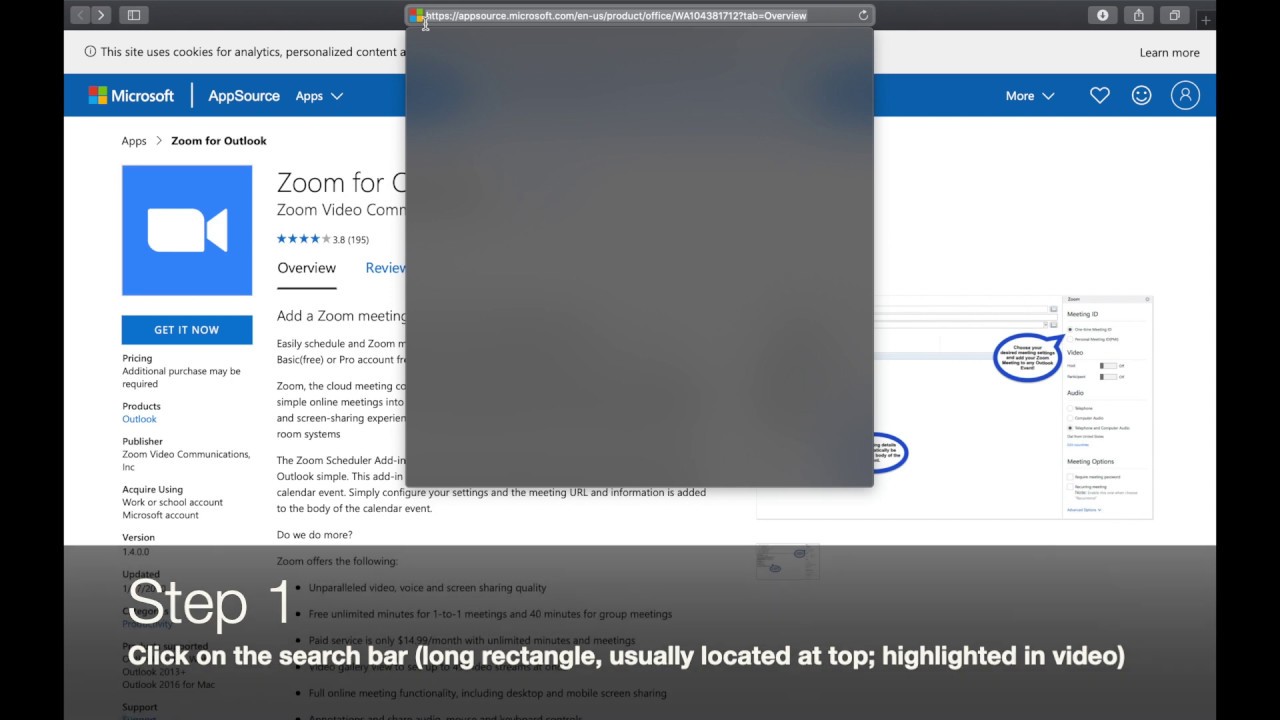 Zoom Add-in on Outlook Laptops & computers - YouTube