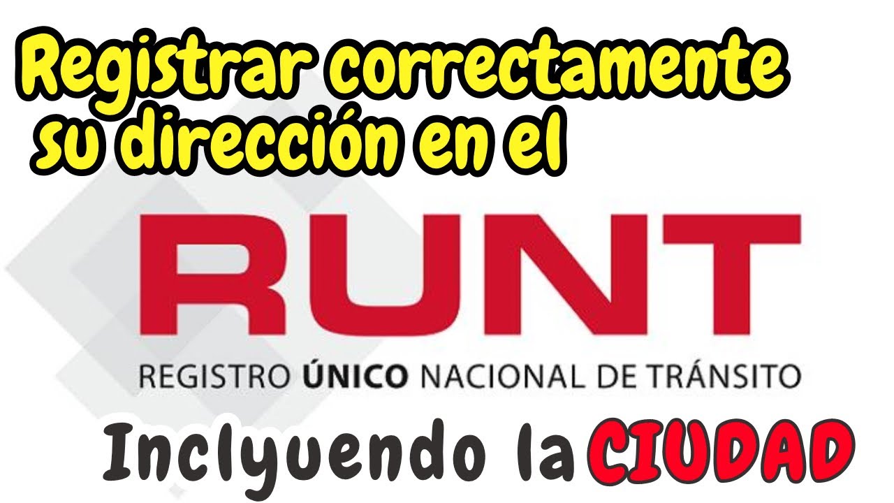 🔴 Registrar correctamente la dirección en el Runt incluyendo la ciudad ...