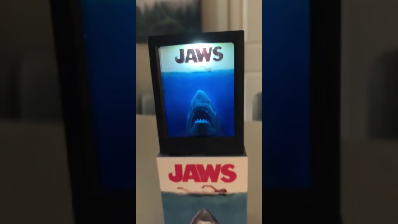 JAWS holographic novelty display shadow box - YouTube
