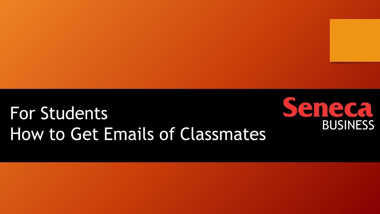 For Students How To Get Classmate Emails - YouTube