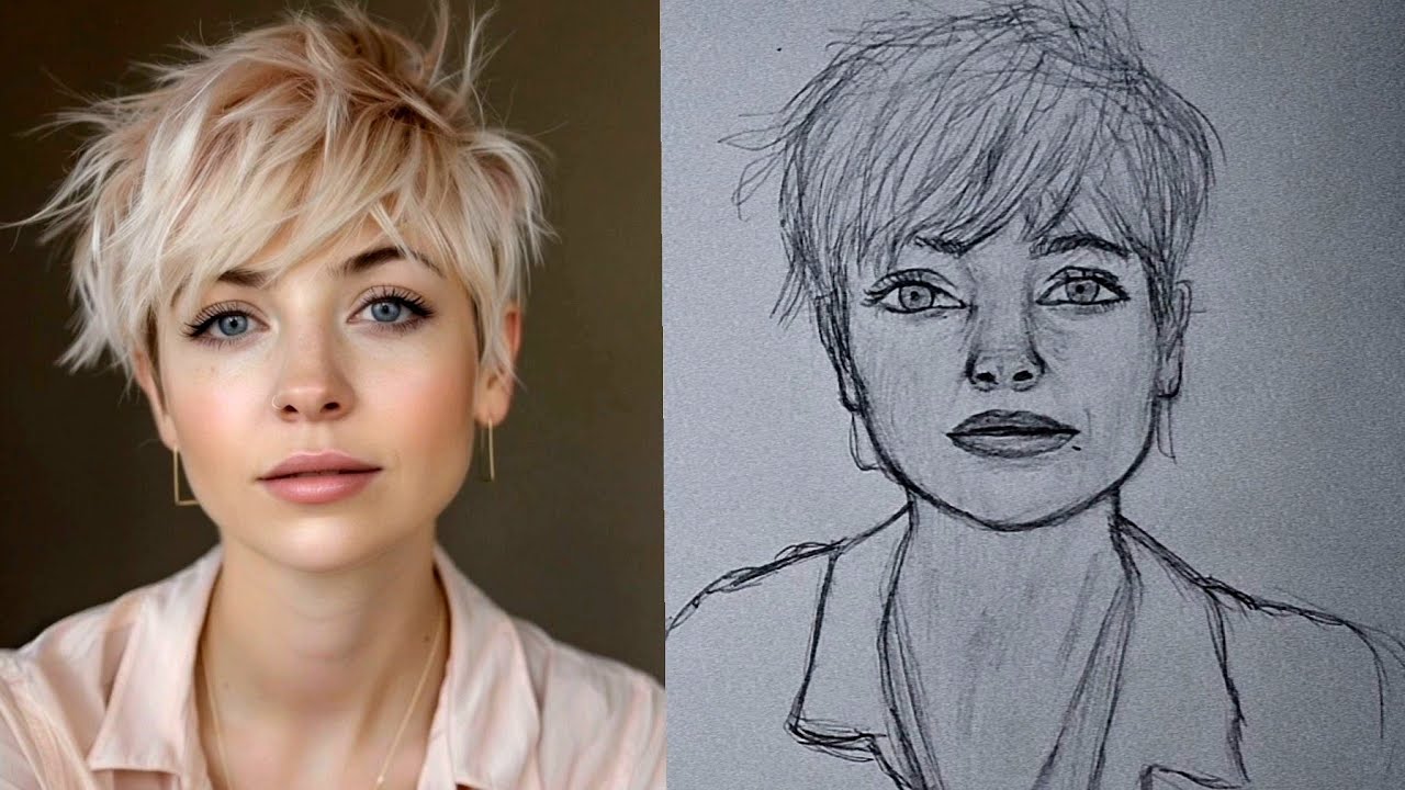 how to draw portrait drawing step by step | portrait drawing tutorial ...