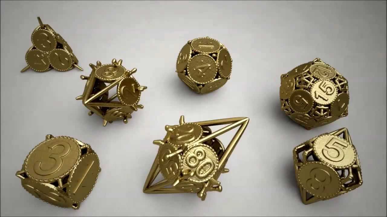 Swords and Shields D&D Dice set with Decader Shapeways - YouTube