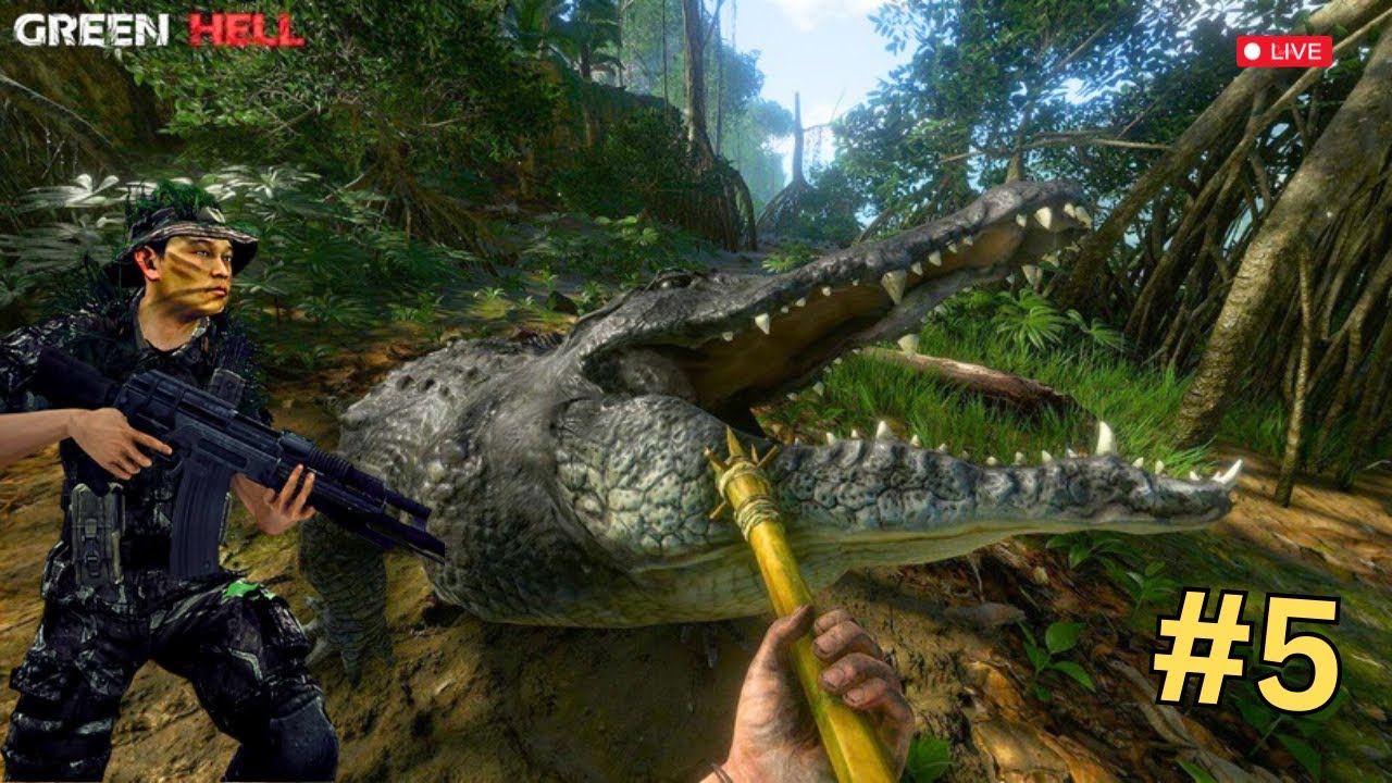 💀 Green Hell LIVE Malayalam | Open World Survival Horror with Friends🔥| PART 5 | NAGTHIKGAMER ...