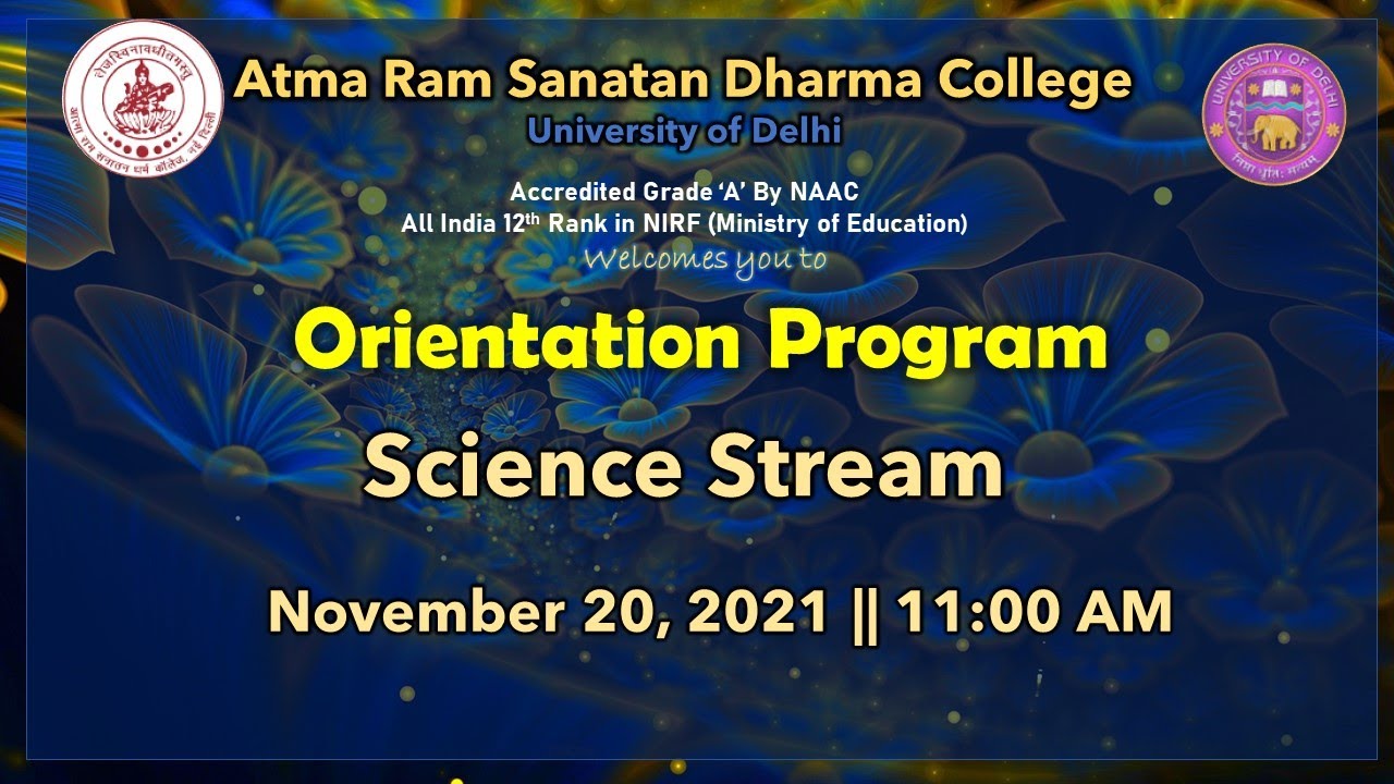 Science Stream Orientation Program 2021 - YouTube
