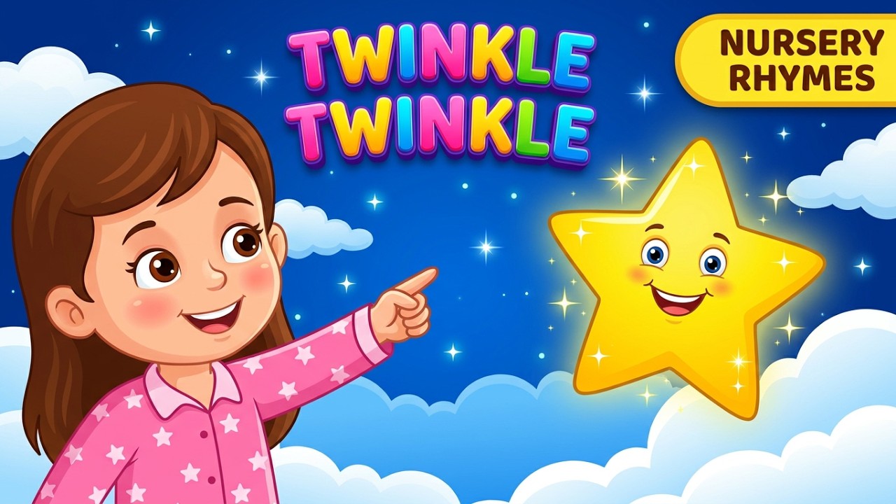 Learn One Word with Twinkle Twinkle Rhyme | Nursery Rhymes for Kids ...