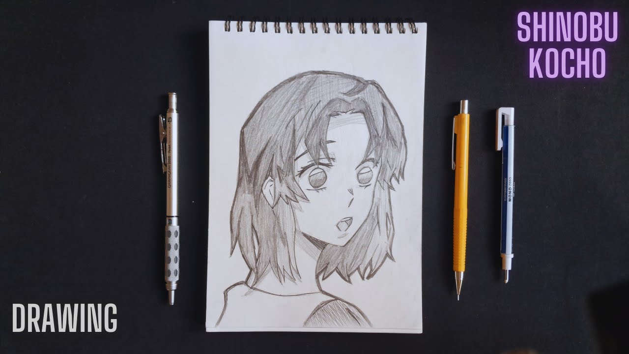 Step by Step Drawing Shinobu Kocho | Demon Slayer - YouTube
