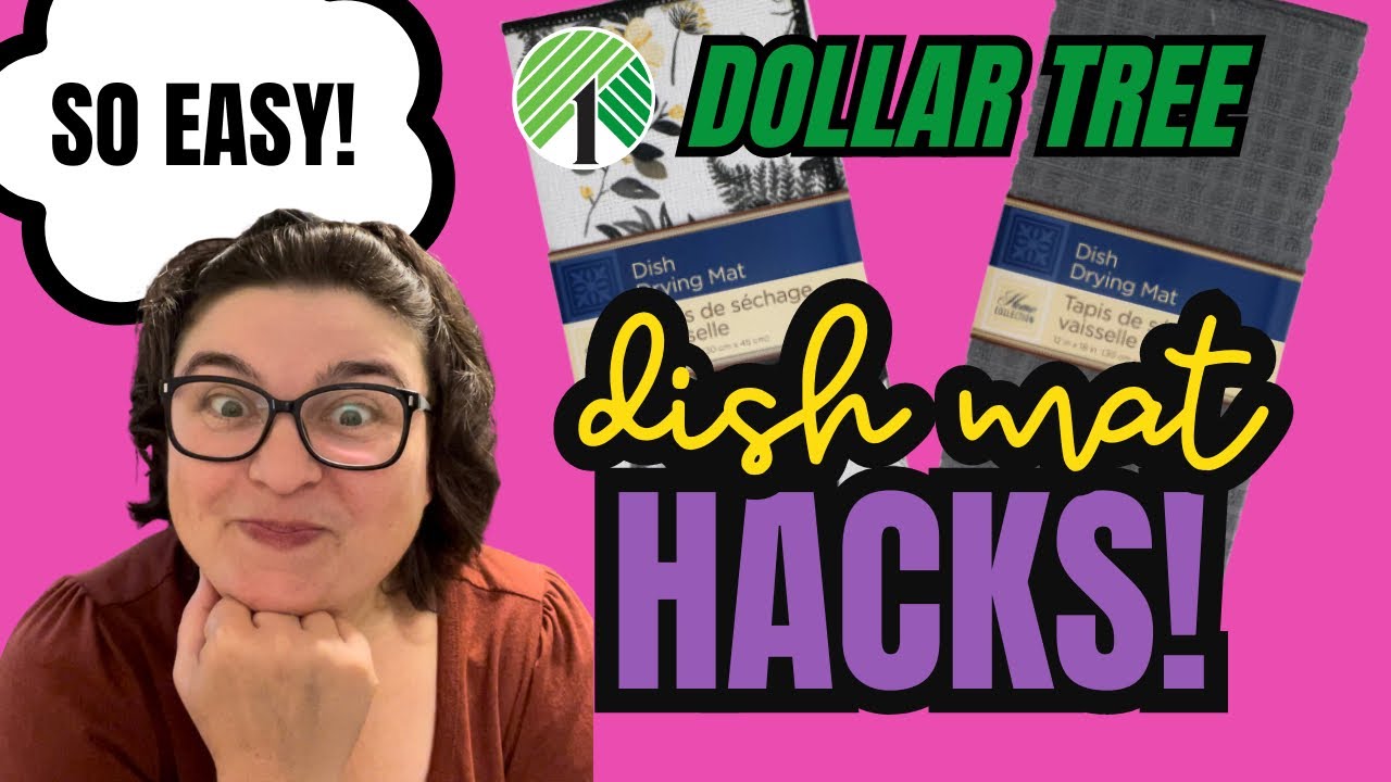 DIY Easy Dollar Tree Dish Mat Hacks! - YouTube