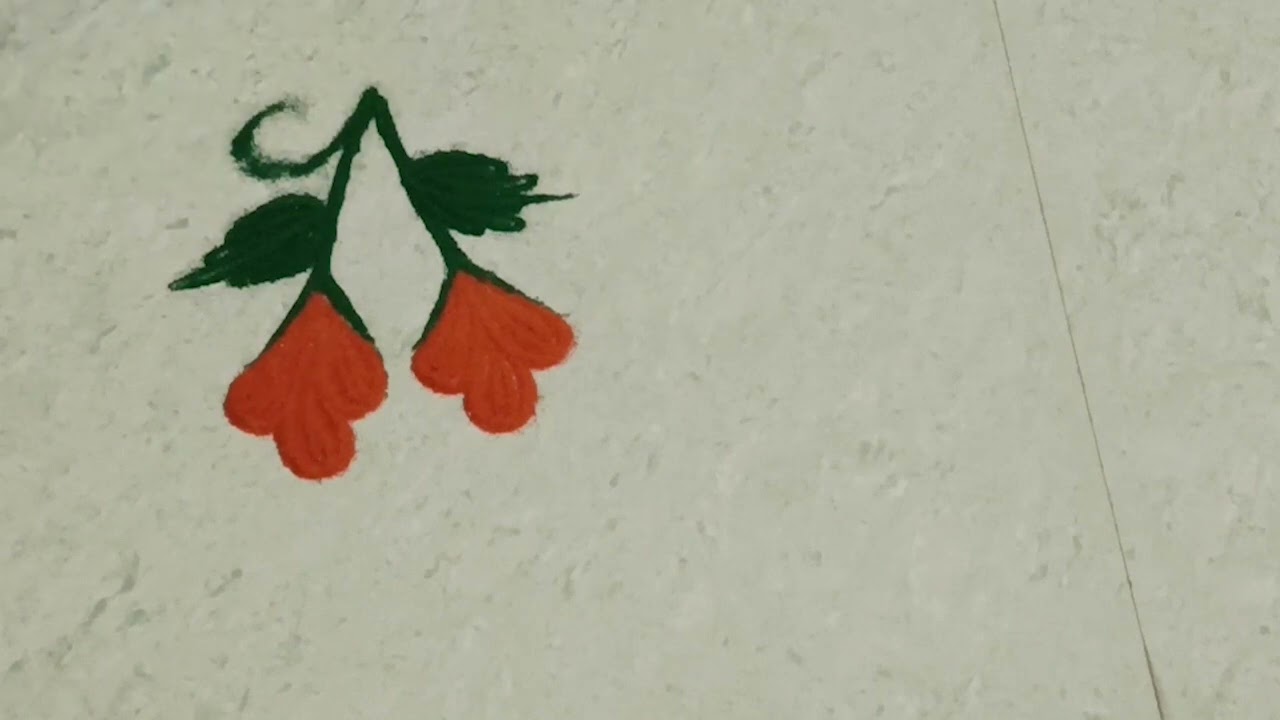 Keshri Fulanchi Rangoli - YouTube