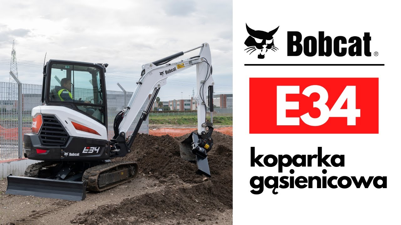 Bobcat E34 koparka gąsienicowa - YouTube