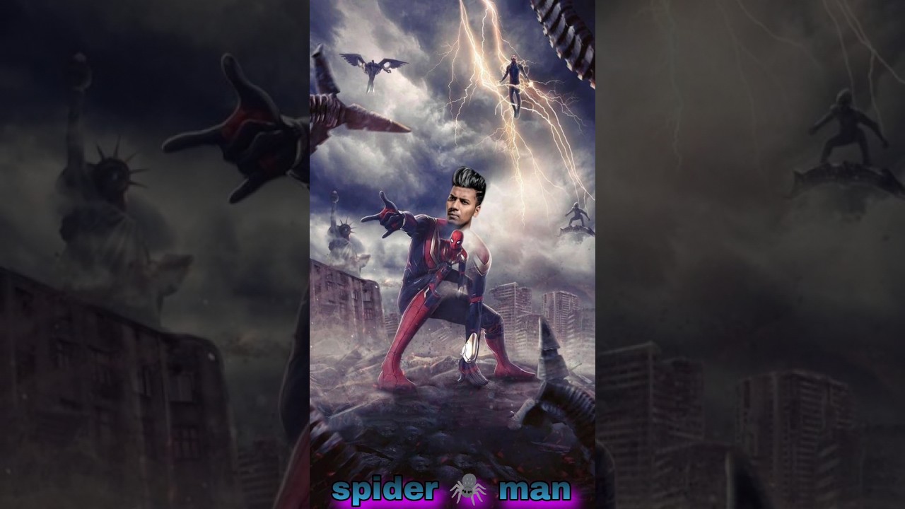 spider man action pose photo editing 😱 SpiderMan returns poster PicsArt ...