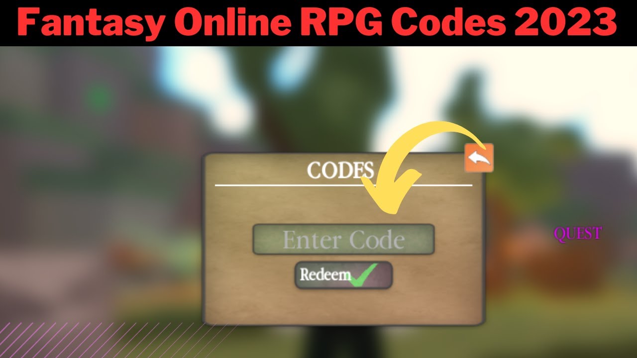 Active Fantasy Online RPG Codes - Roblox Fantasy Online RPG Codes ...