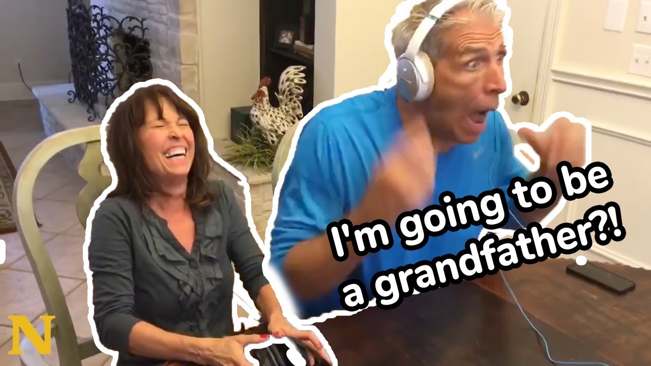 Parents Perfect Reaction to Baby Announcement - YouTube