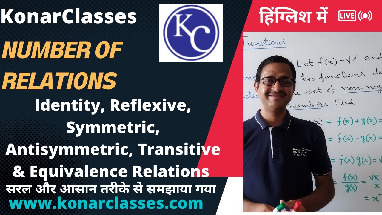 Number of Relations : Identity, Reflexive, (Anti)Symmetric, Transitive ...