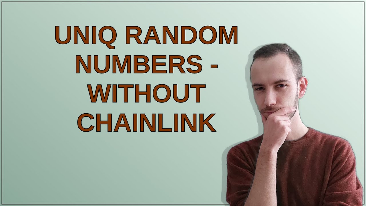 Ethereum: Uniq Random Numbers - Without Chainlink - YouTube