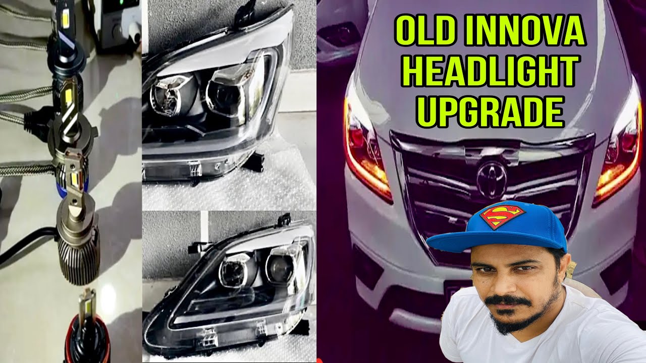 Toyota Innova upgrades || Best led setup in 150 watts & Projector ...
