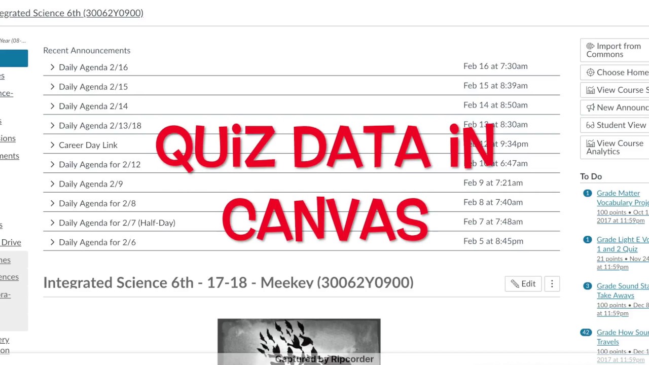 Looking at Quiz Data in Canvas LMS - YouTube