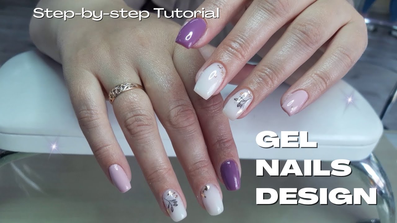 Gel Nails Design | Hard Gel Polish Application | Step-by-step Tutorial ...