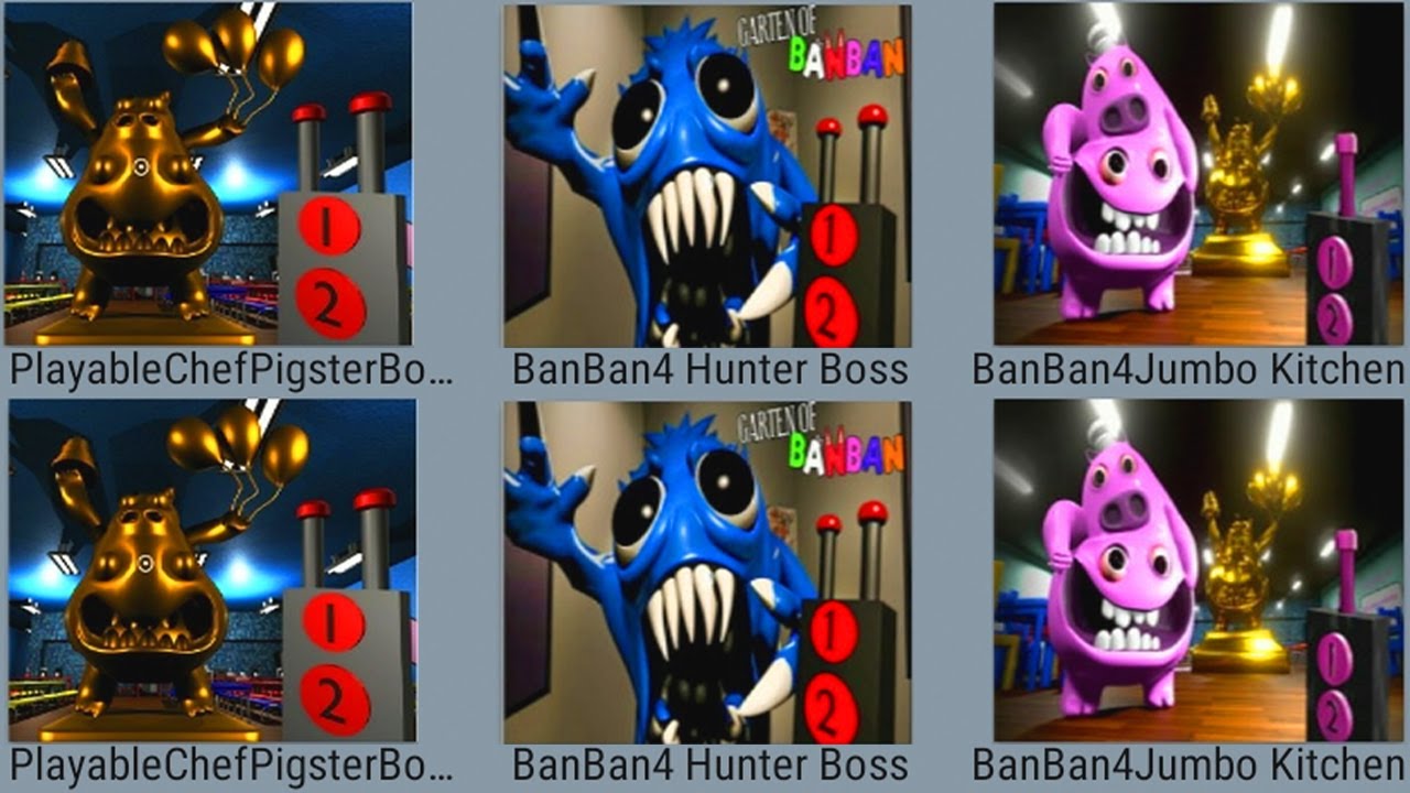 BanBan 4 Hunter Boss Vs Playable Chef Pigster Boss Vs BanBan 4 Jumbo ...