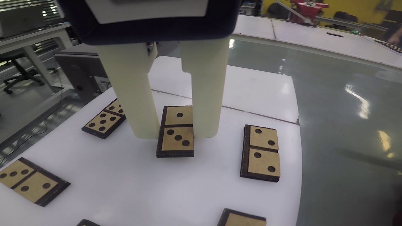 Dominoes Bot - Collaborative Robot plays dominoes vs Human - YouTube