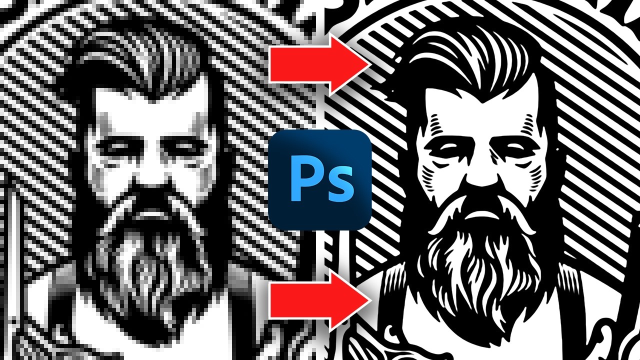 How To Convert Low-Res To High-Res Graphic In Photoshop - YouTube