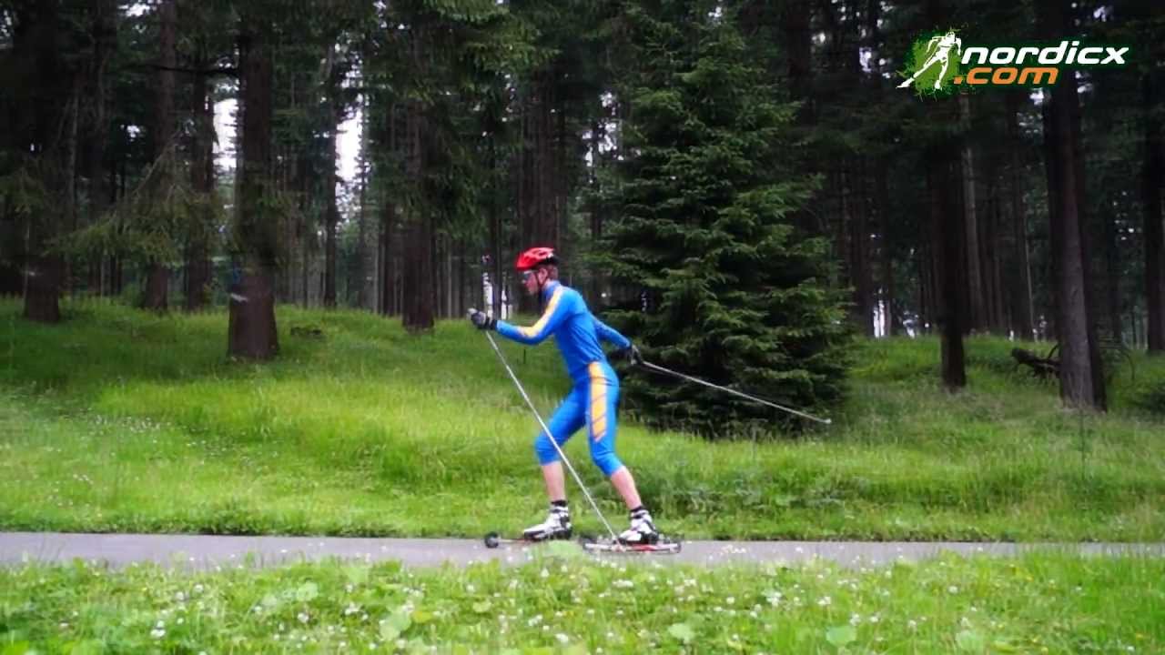 Skating Skiroller / Rollski: Diagonalskating - YouTube