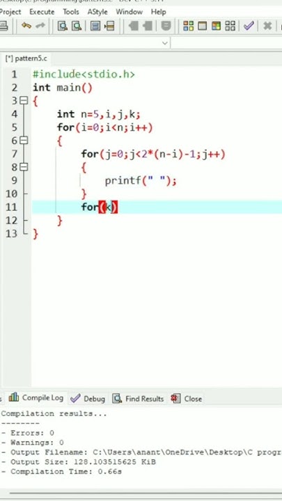 Pattern Printing Full Pyramid Coding Programming Clanguage Shorts Tech Codinglife