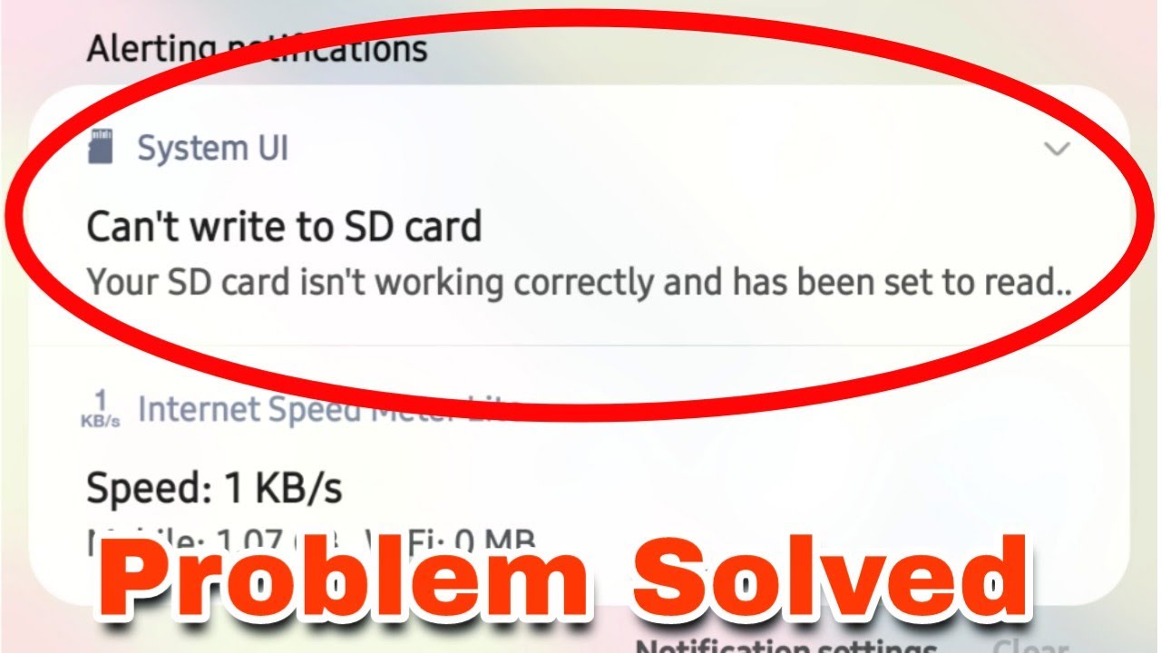 Can t Write To Sd Card Notification Problem Solve YouTube Can t Write To Sd Card Notification Problem Solve YouTube