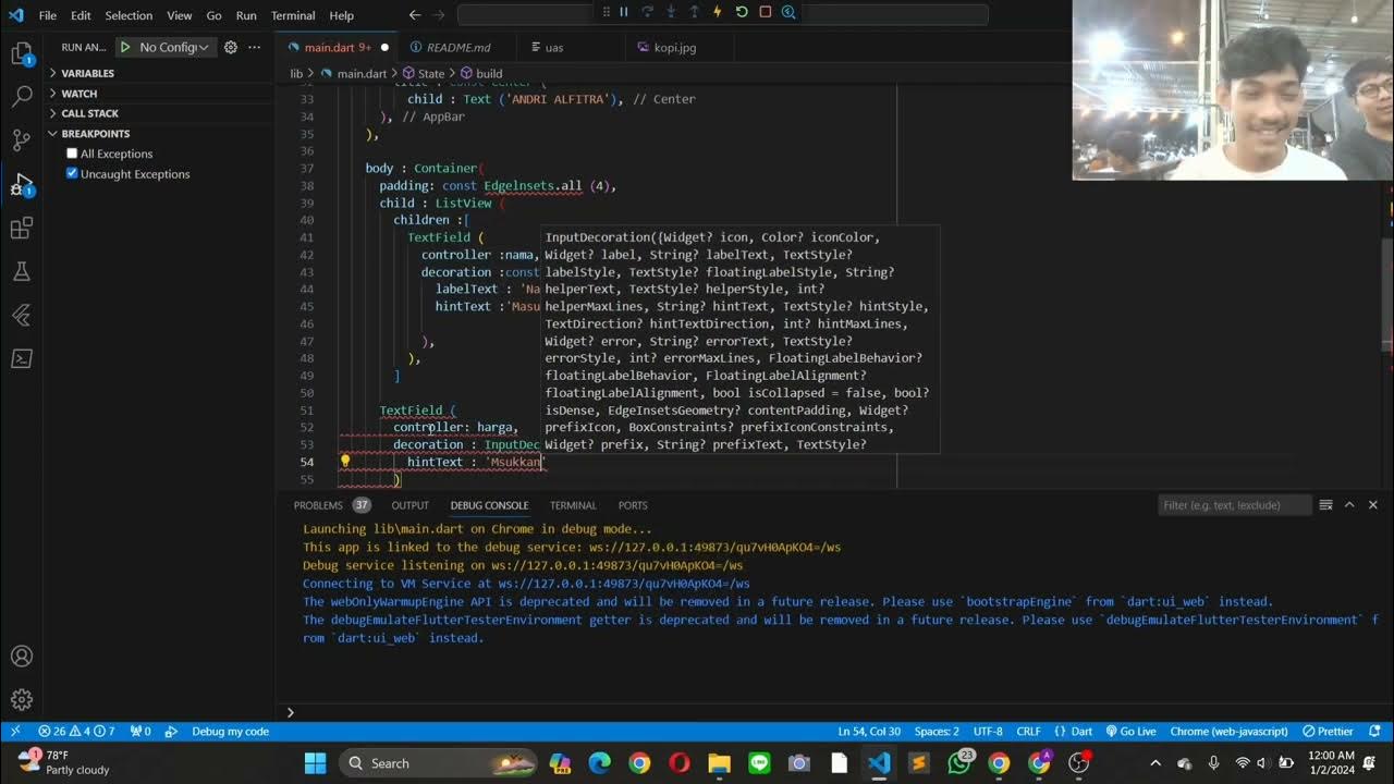 MEMBUAT APLIKASI PERHITUNGAN SEDERHANA MENGGUNAKAN FLUTTER - YouTube