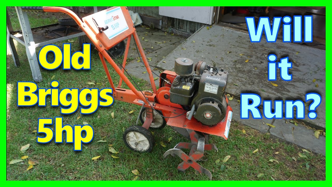 FREE Vintage 1980's 5hp Briggs Flat Head Powered Servi-Star Tiller ...