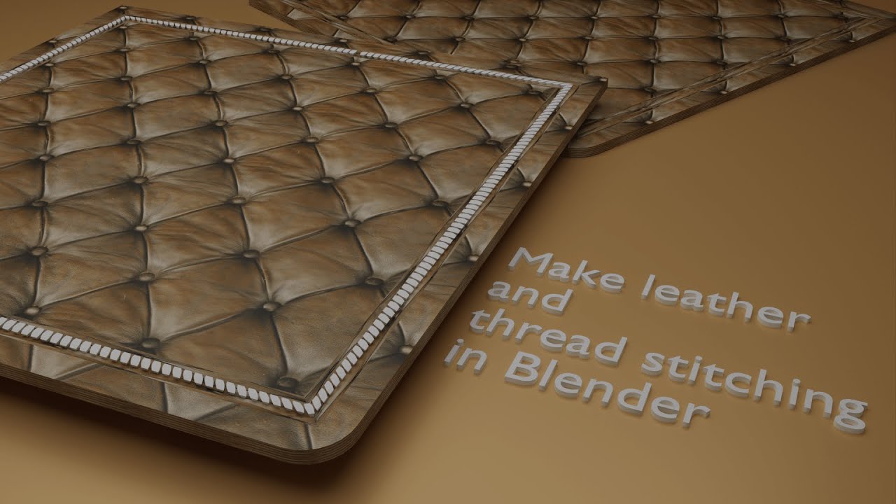 Make leather and thread stitching in blender | Tutorial for beginners ...