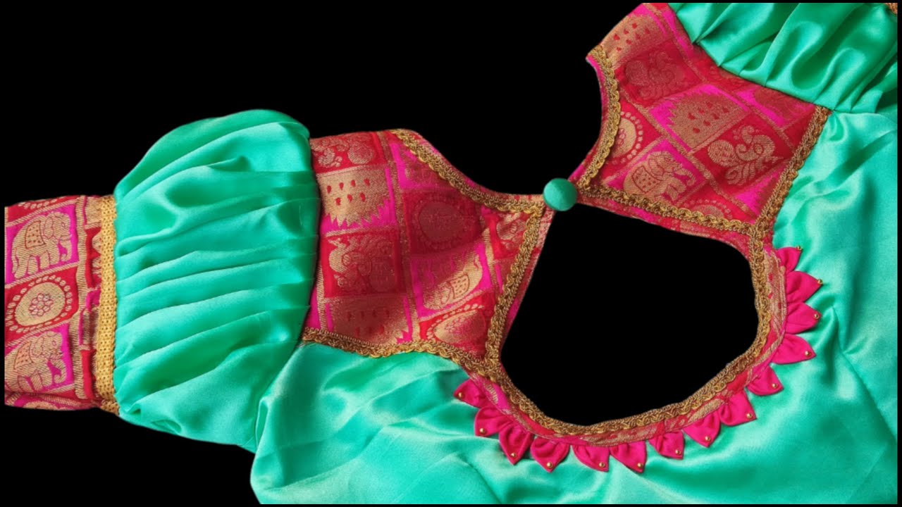 Latest blouse design with Bahubali hands || Easy blouse design || By ...