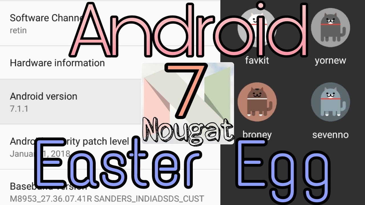 How to unlock Android nougat Easter Egg (🐱Neko cat collector🐱) - YouTube