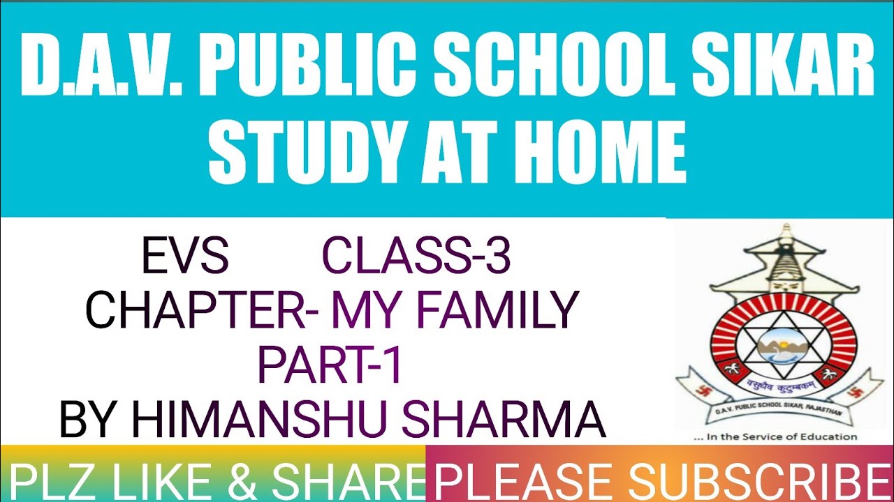 EVS CHAPTER-MY FAMILY PART-1 CLASS-3 - YouTube