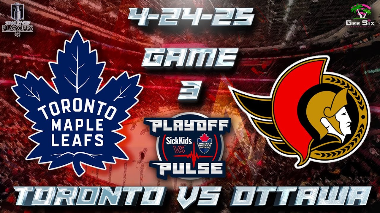 4-24-25 Toronto Maple Leafs vs Ottawa Senators Game 3 Game Audio | NHL ...