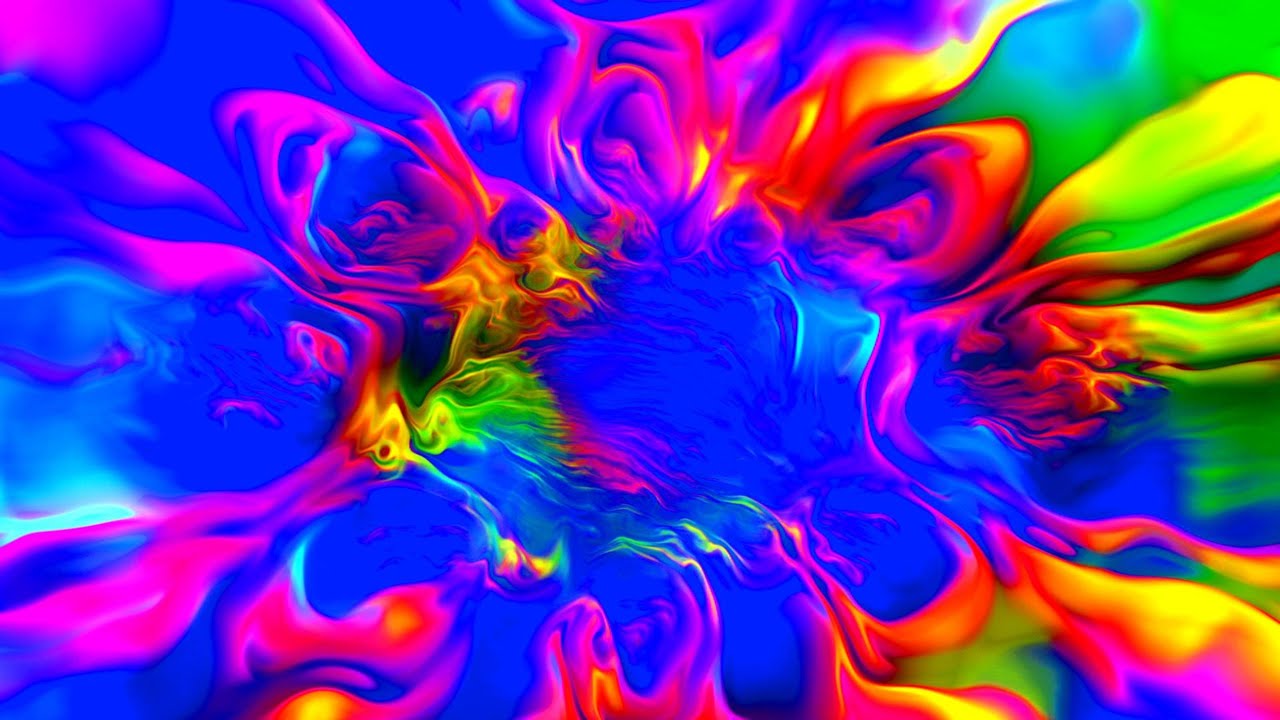🎬 4K Screensaver – Psychedelic Explosion of Abstract Colors | Seamless ...
