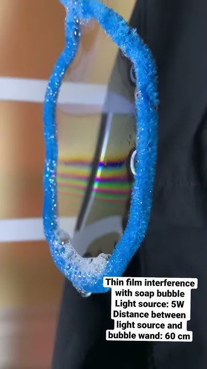 Physics Experiment: Thin film interference with soap bubble - YouTube