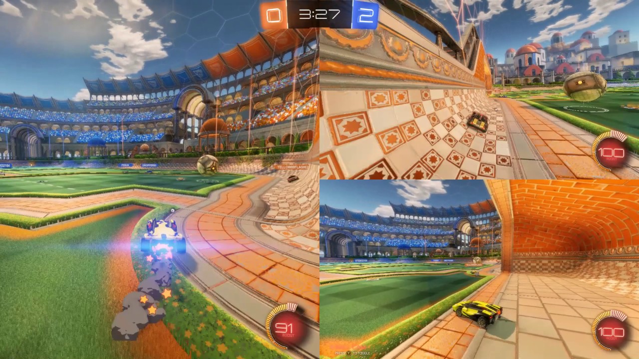 Rocket League split screen online ranked new ranking system test - YouTube