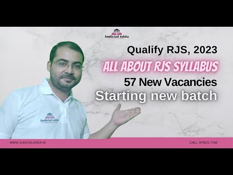 Rajasthan Judicial Service | New Vacancies 2023 | All about RJS ...