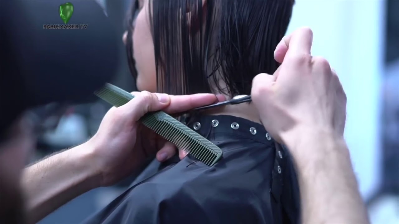 how to cut short combination haircut graduation with layers - YouTube